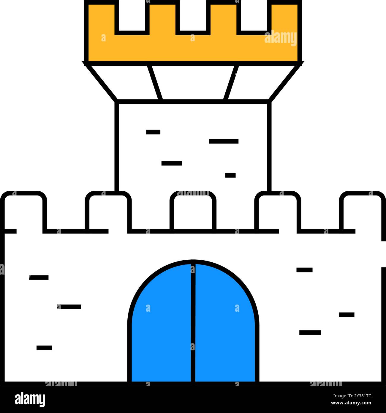 medieval castle icon color illustration Stock Vector Image & Art - Alamy