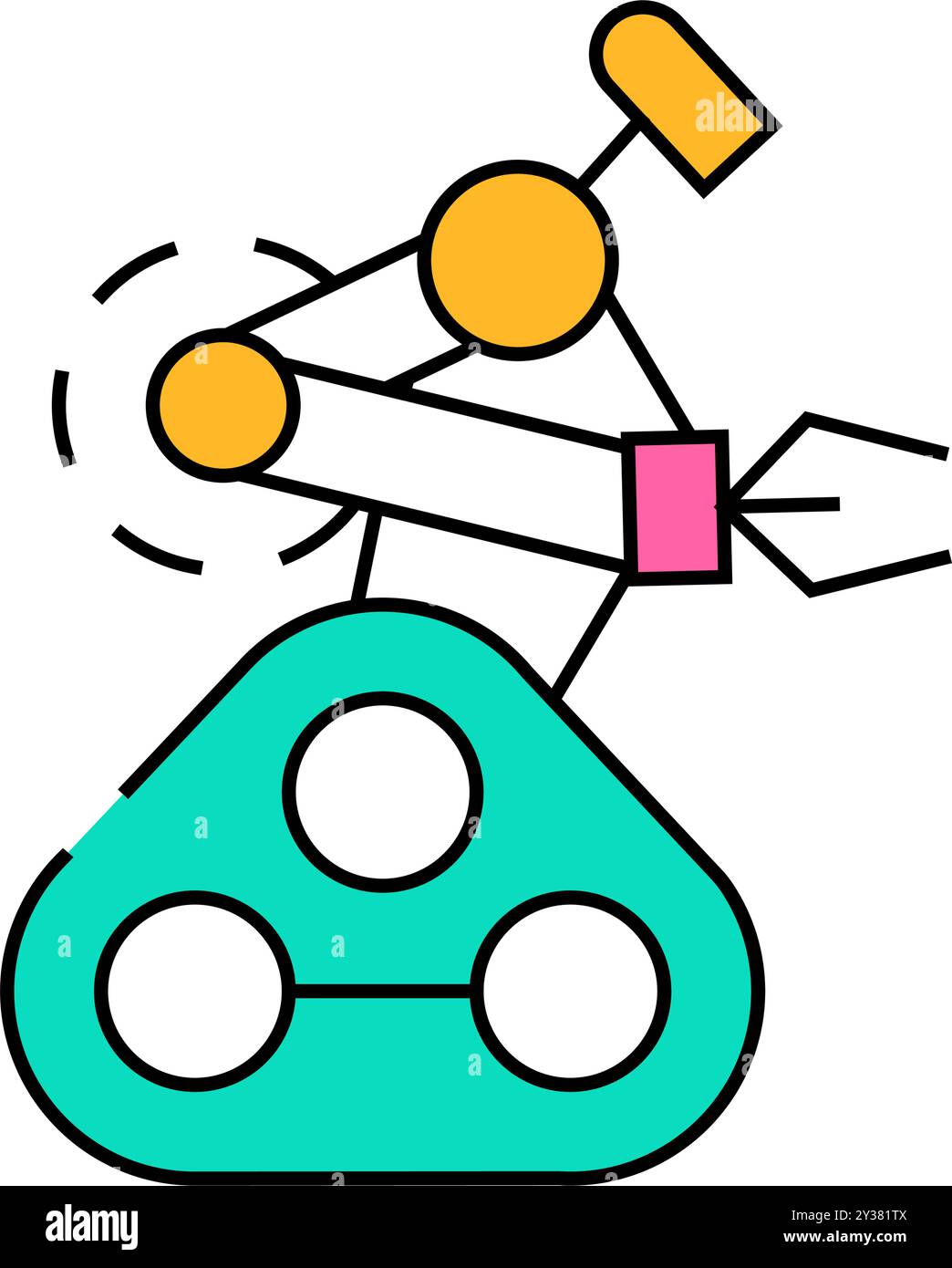 robotic arm sign icon color illustration Stock Vector Image & Art - Alamy