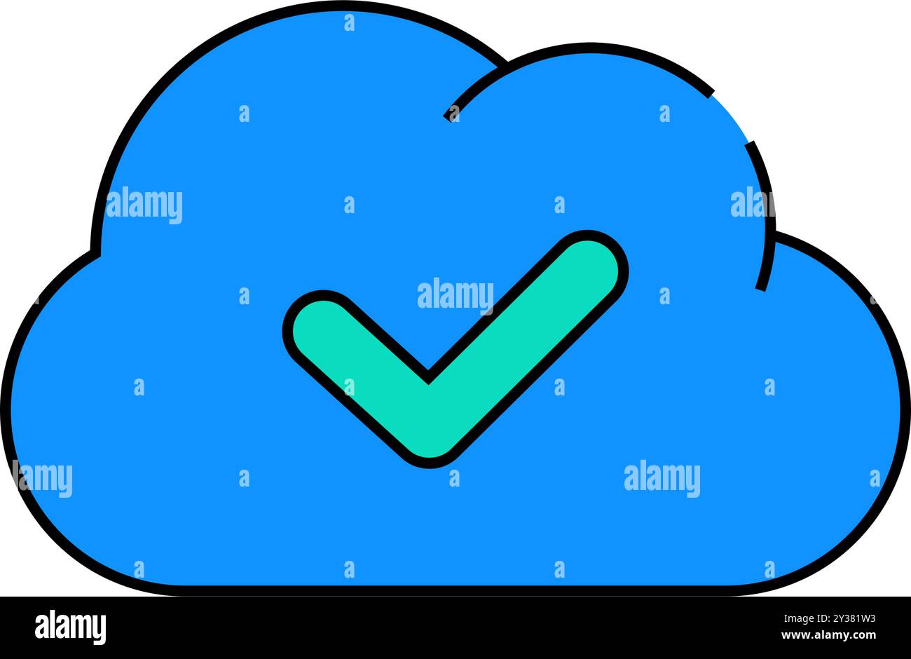 accept access cloud icon color illustration Stock Vector Image & Art ...