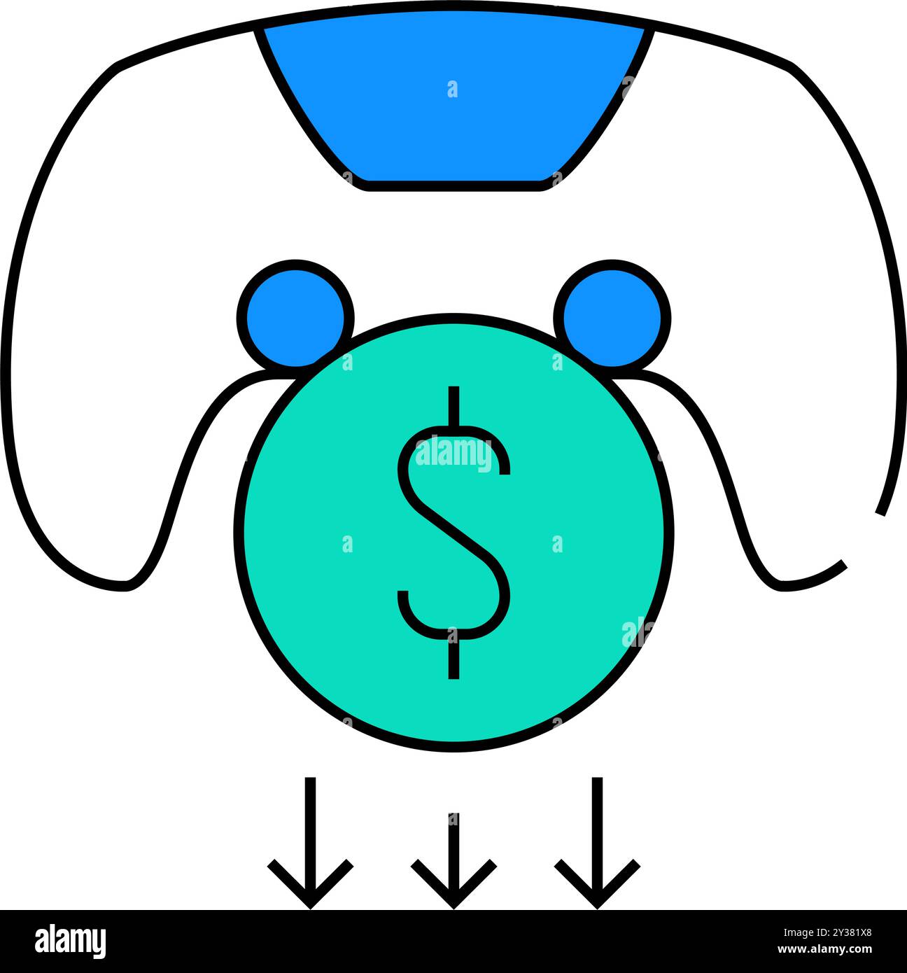 cashback after buy video game icon color illustration Stock Vector ...