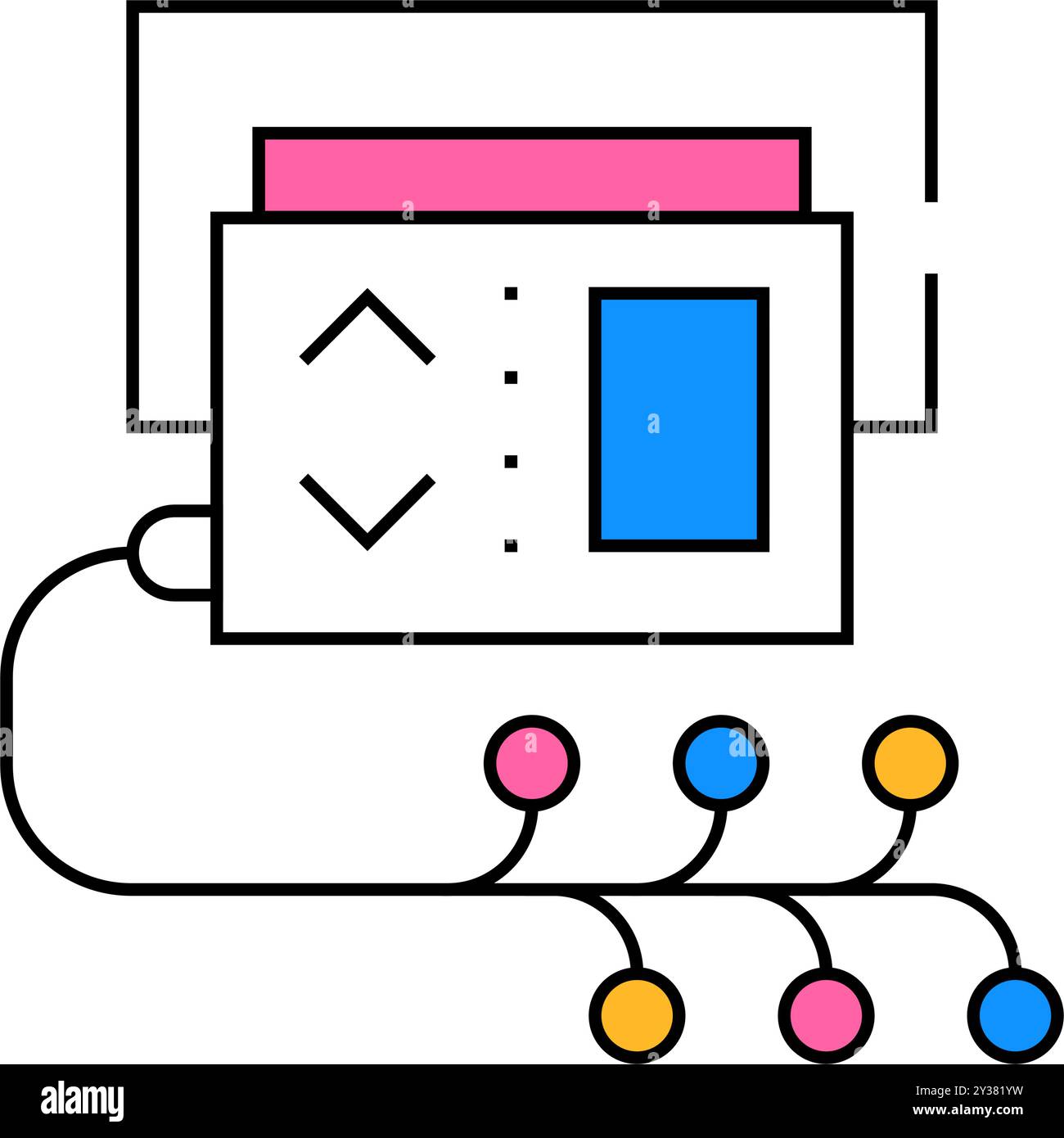 daily monitoring of rhythm icon color illustration Stock Vector Image ...