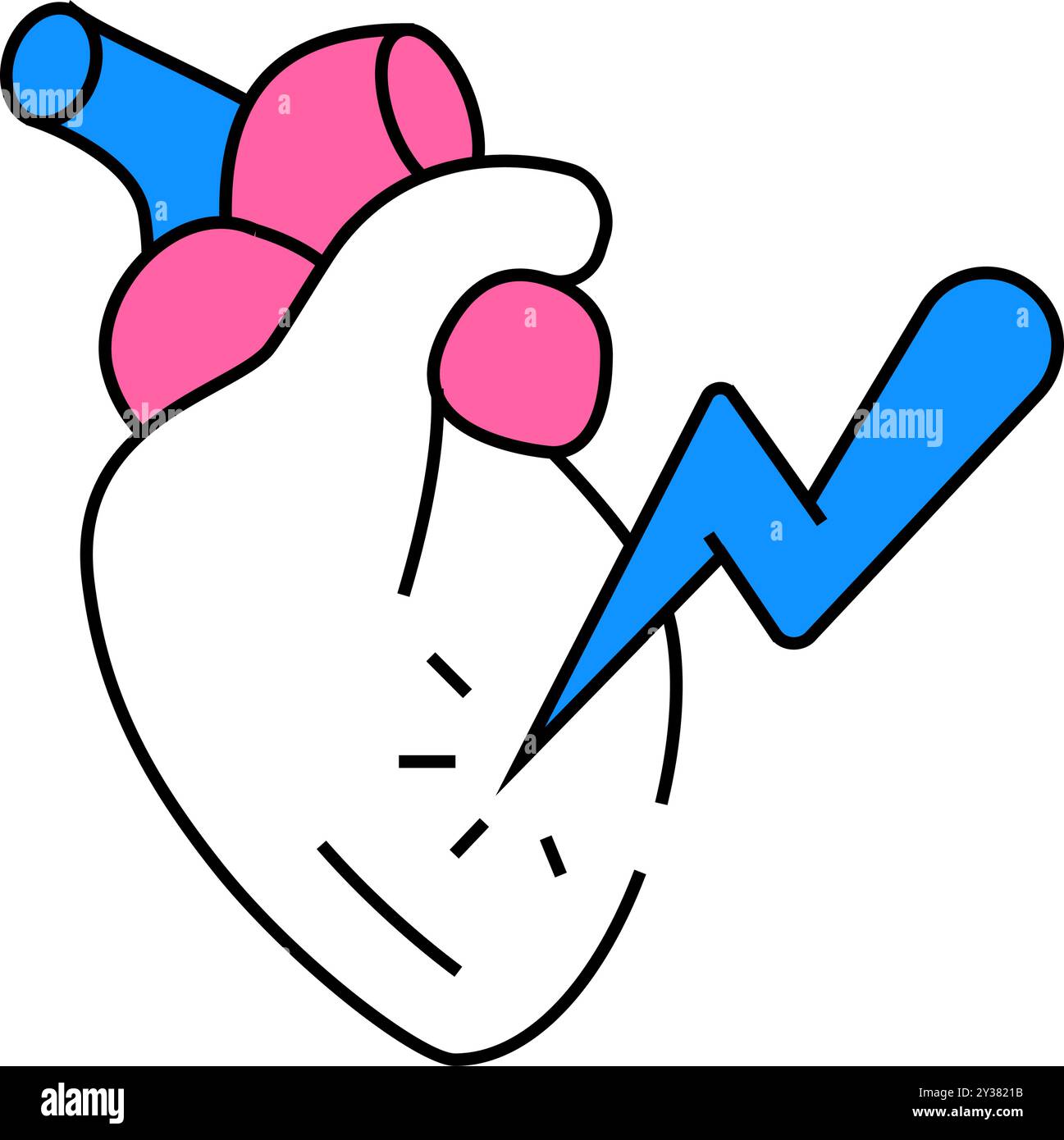 heart attack sign icon color illustration Stock Vector Image & Art - Alamy