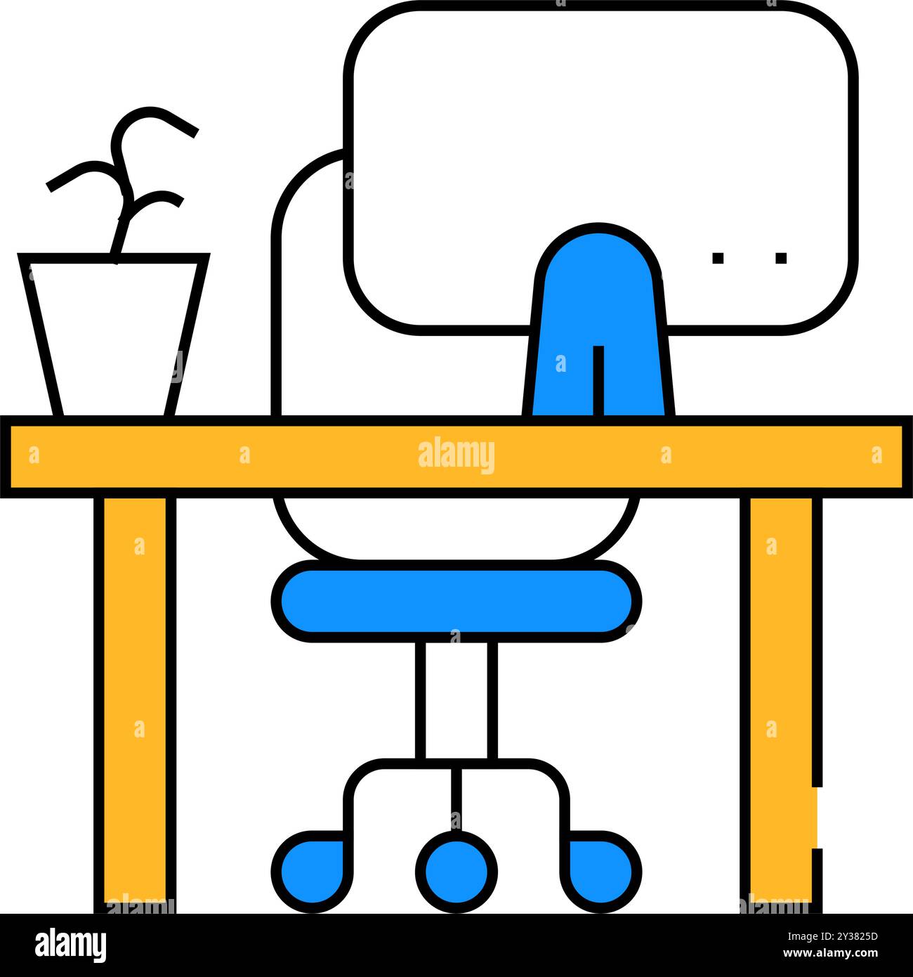 empty workplace sign icon color illustration Stock Vector Image & Art ...