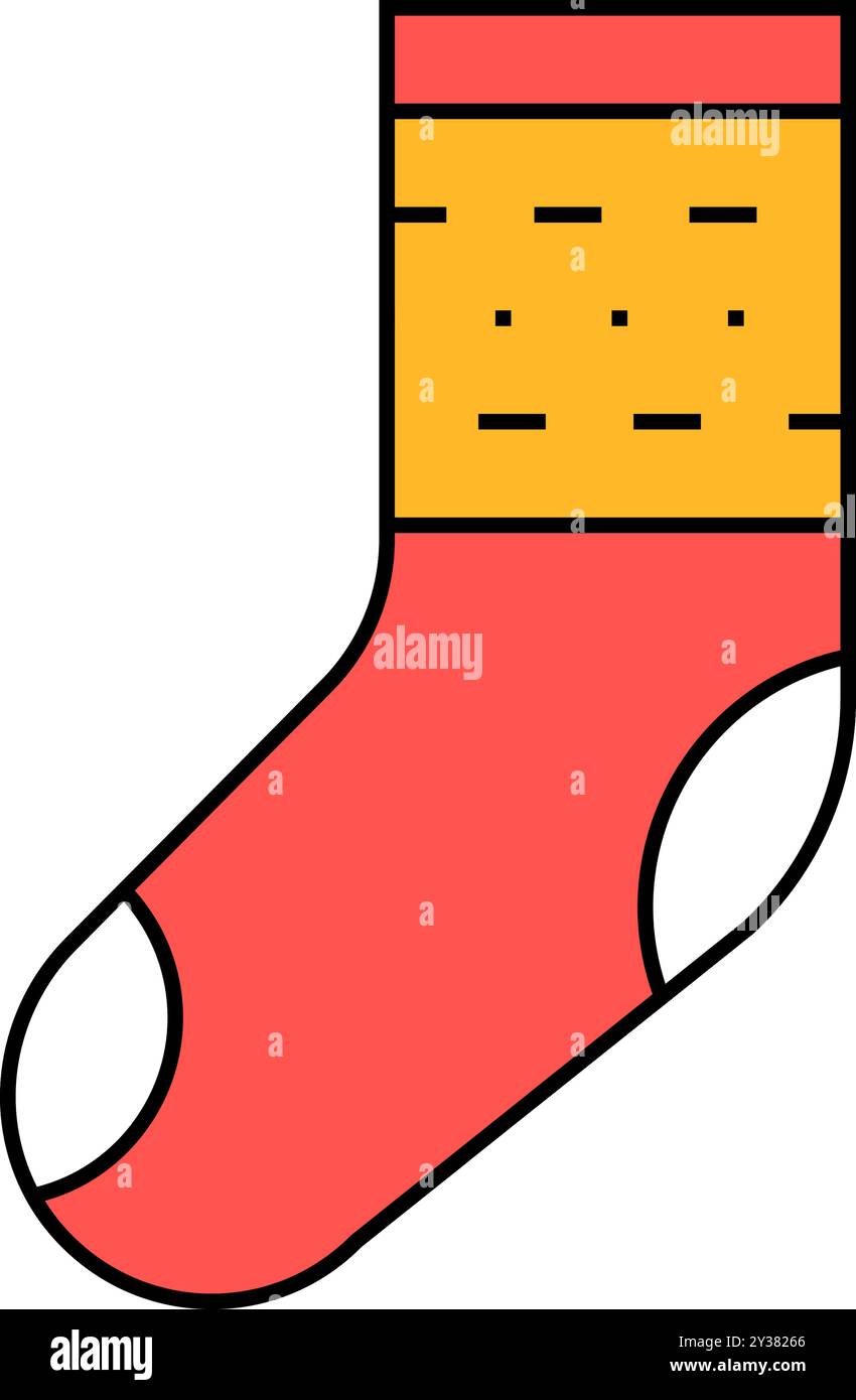 sock foot clothes icon color illustration Stock Vector Image & Art - Alamy