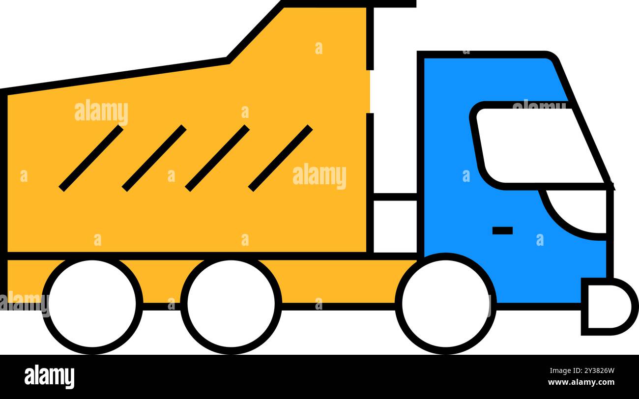 dumper truck icon color illustration Stock Vector Image & Art - Alamy