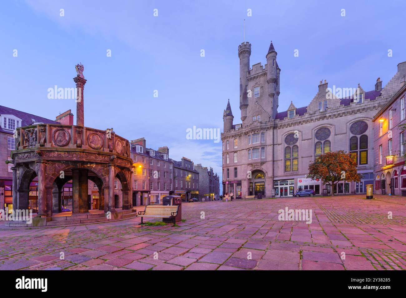 Aberdeen, UK - October 06, 2022: Sunset view of Castle Street in ...