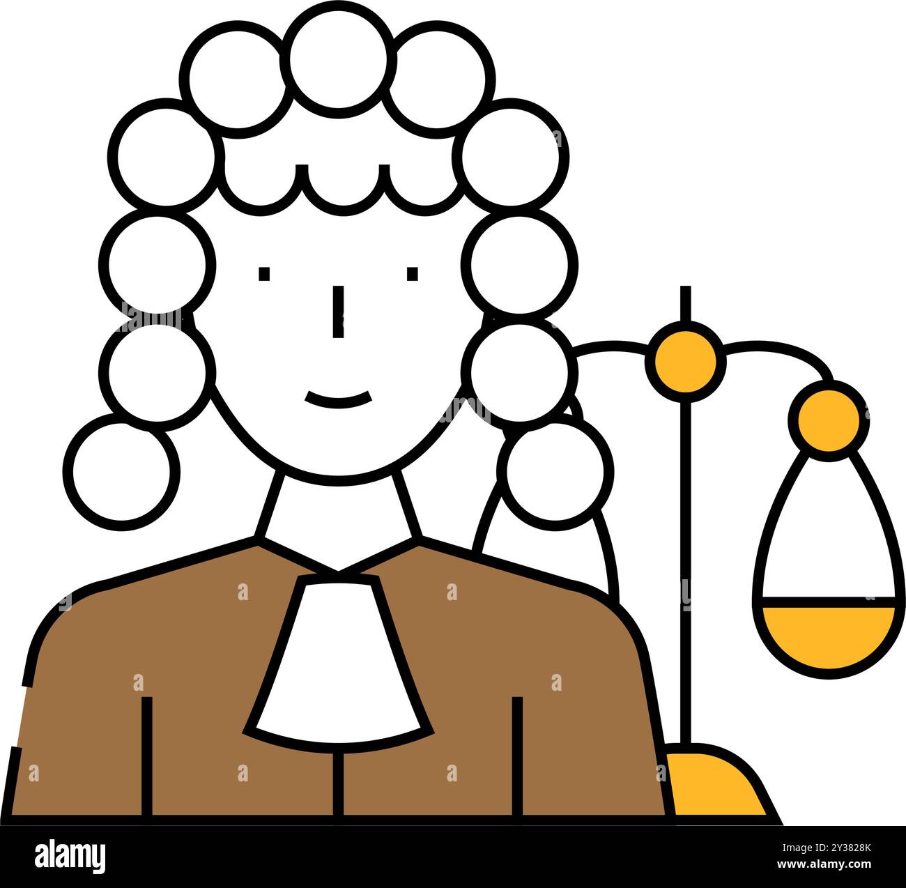 judge woman job icon color illustration Stock Vector Image & Art - Alamy