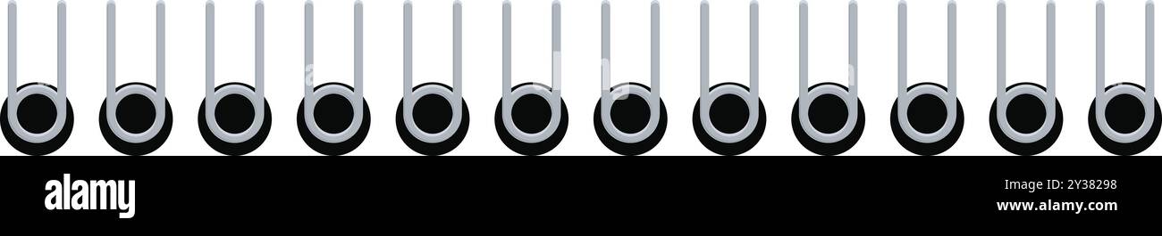 Continuous double loop wire or wire o binding element for documents ...