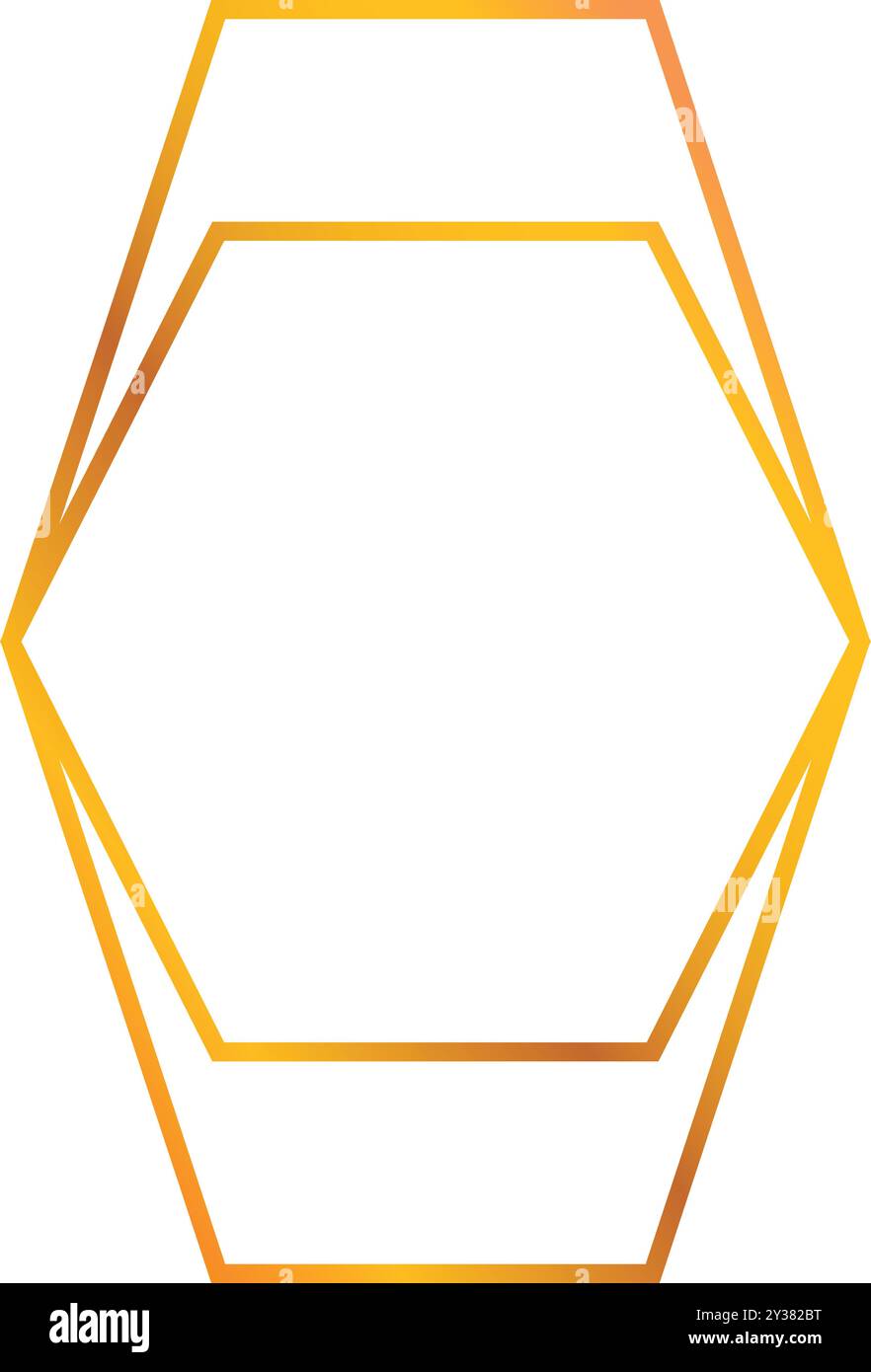 Shimmering gold double hexagon frame is providing a luxurious feel ...