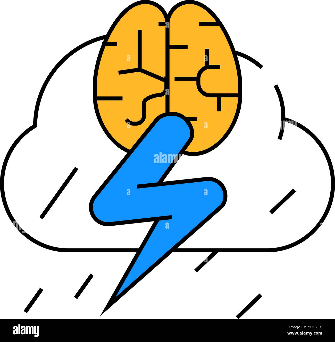 brainstorm training sign icon color illustration Stock Vector Image ...