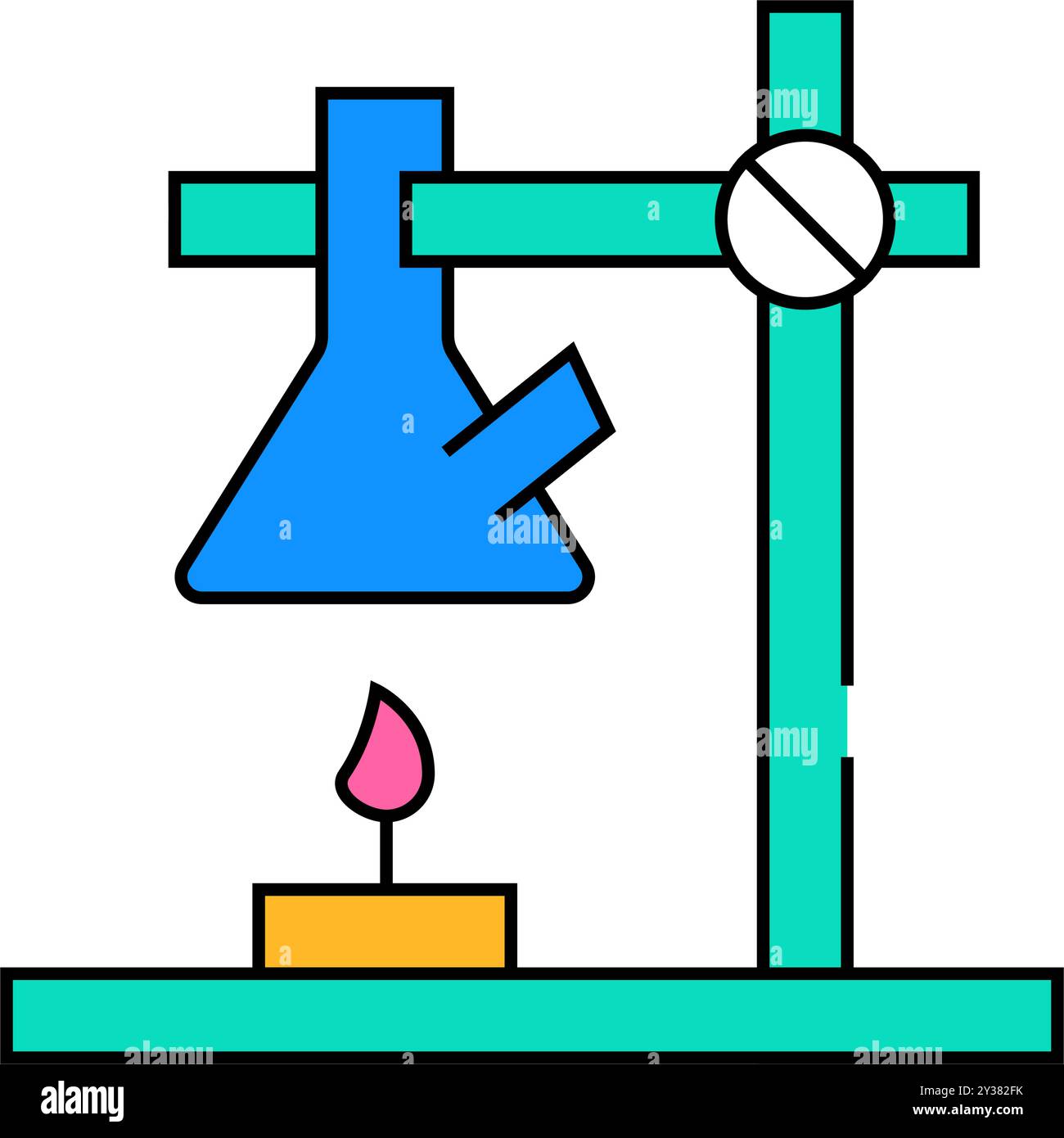 chemistry laboratory equipment icon color illustration Stock Vector ...