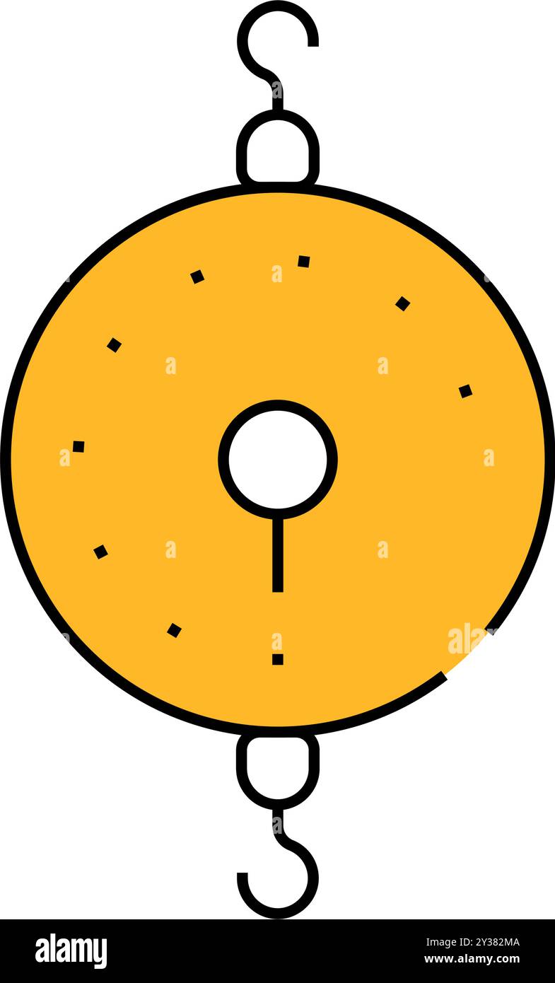 dynamometer measuring equipment icon color illustration Stock Vector ...