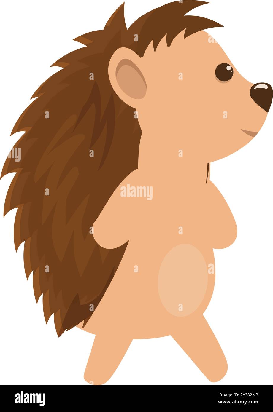 Cute cartoon hedgehog walking on two legs Stock Vector Image & Art - Alamy
