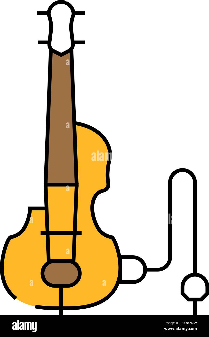 electric violin icon color illustration Stock Vector Image & Art - Alamy