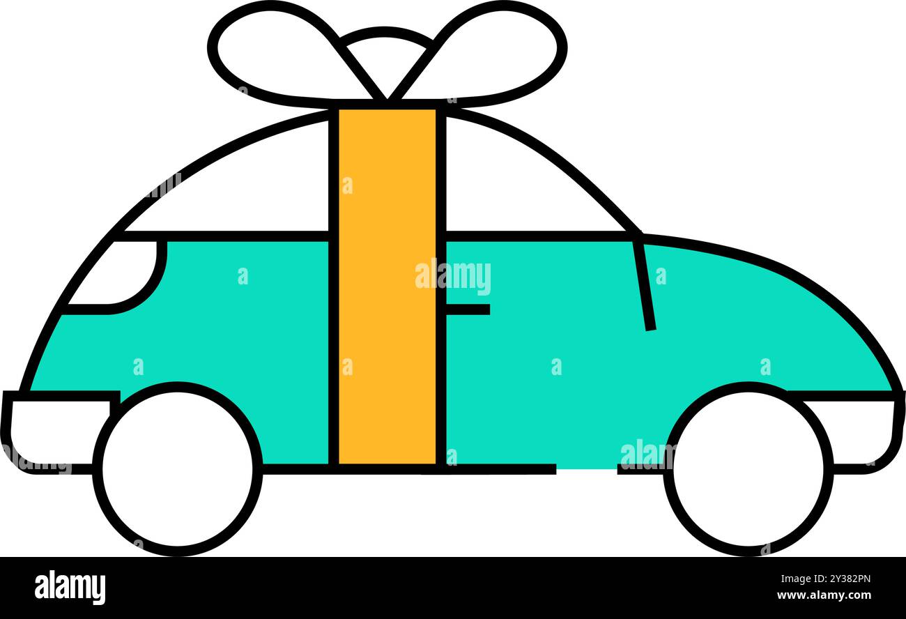 car raffle icon color illustration Stock Vector Image & Art - Alamy