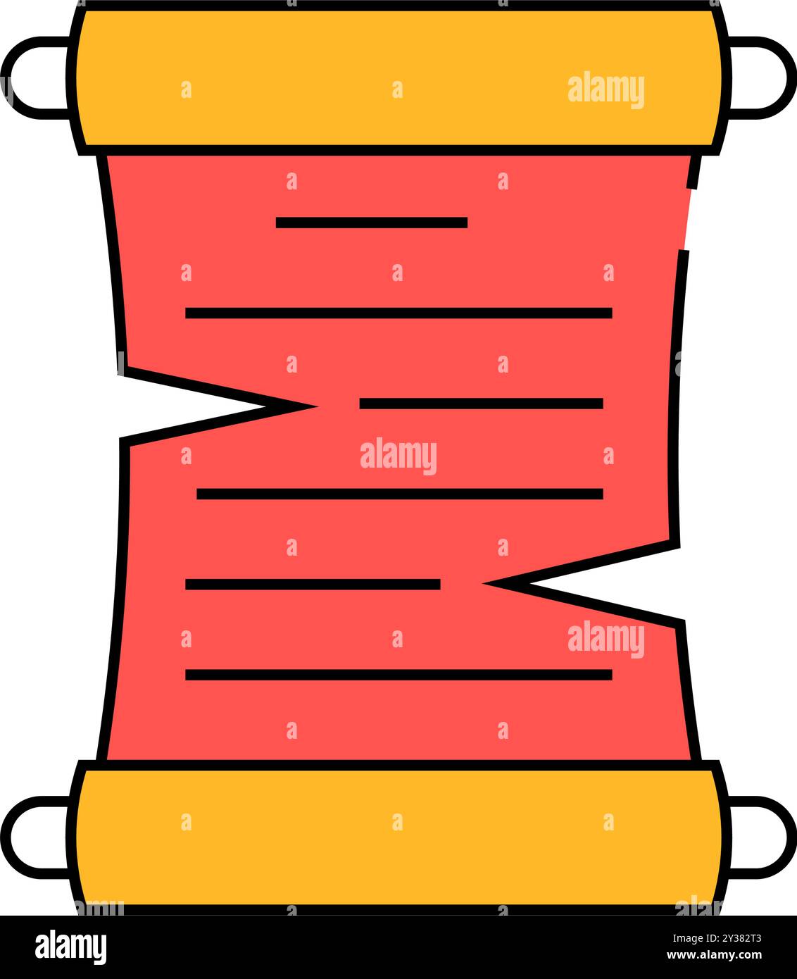 paper scroll icon color illustration Stock Vector Image & Art - Alamy