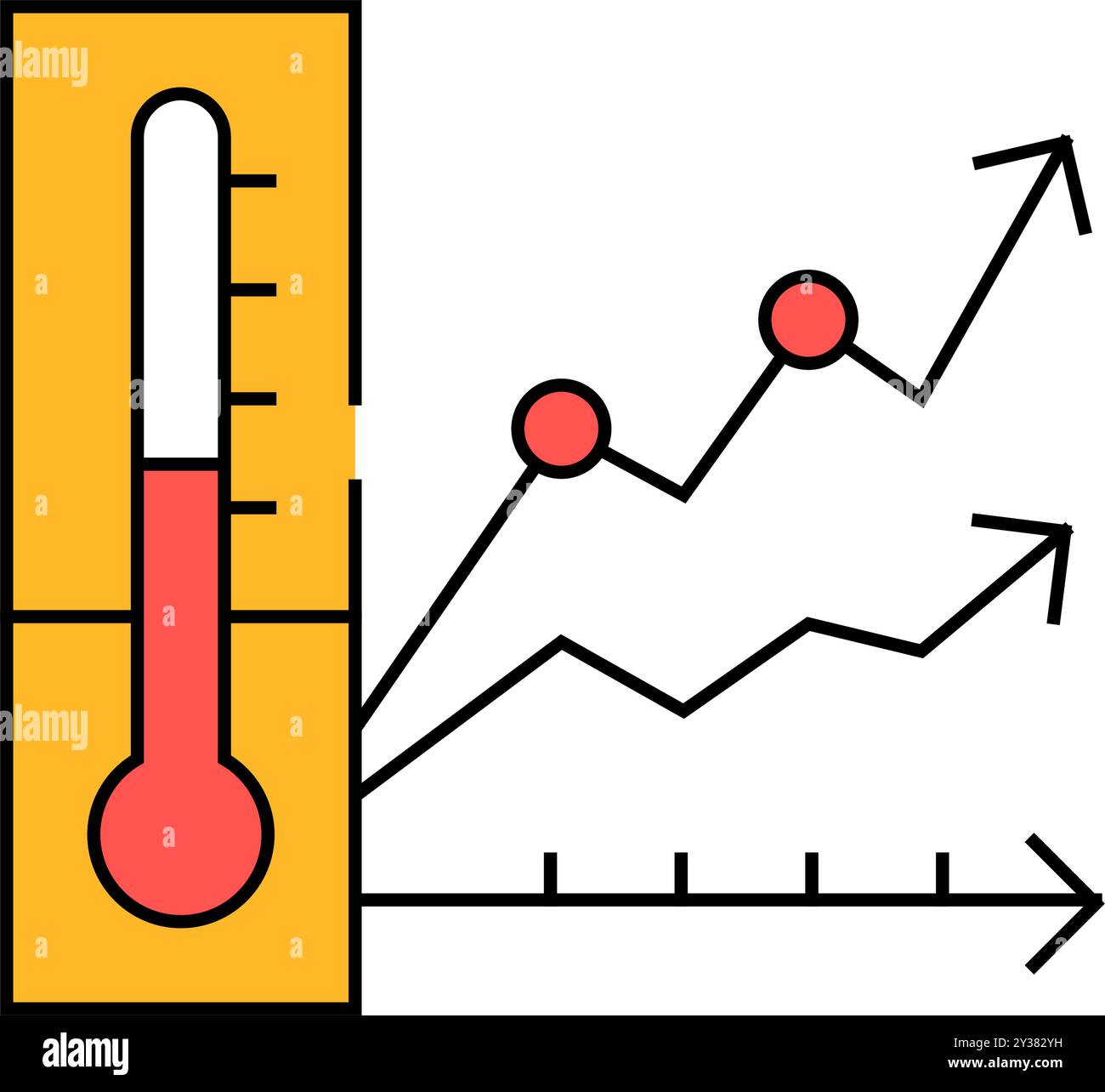 global warming vector symbol illustration icon color illustration Stock ...