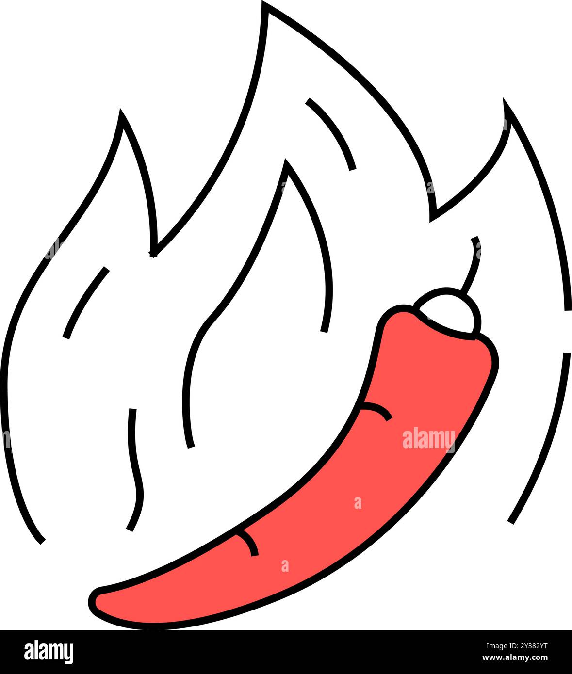 hot pepper icon color illustration Stock Vector Image & Art - Alamy