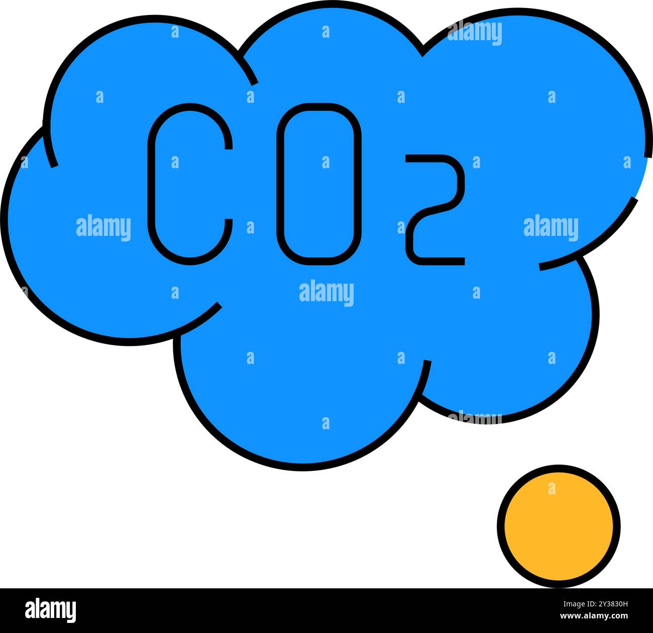 co2 cloud vector symbol illustration icon color illustration Stock ...