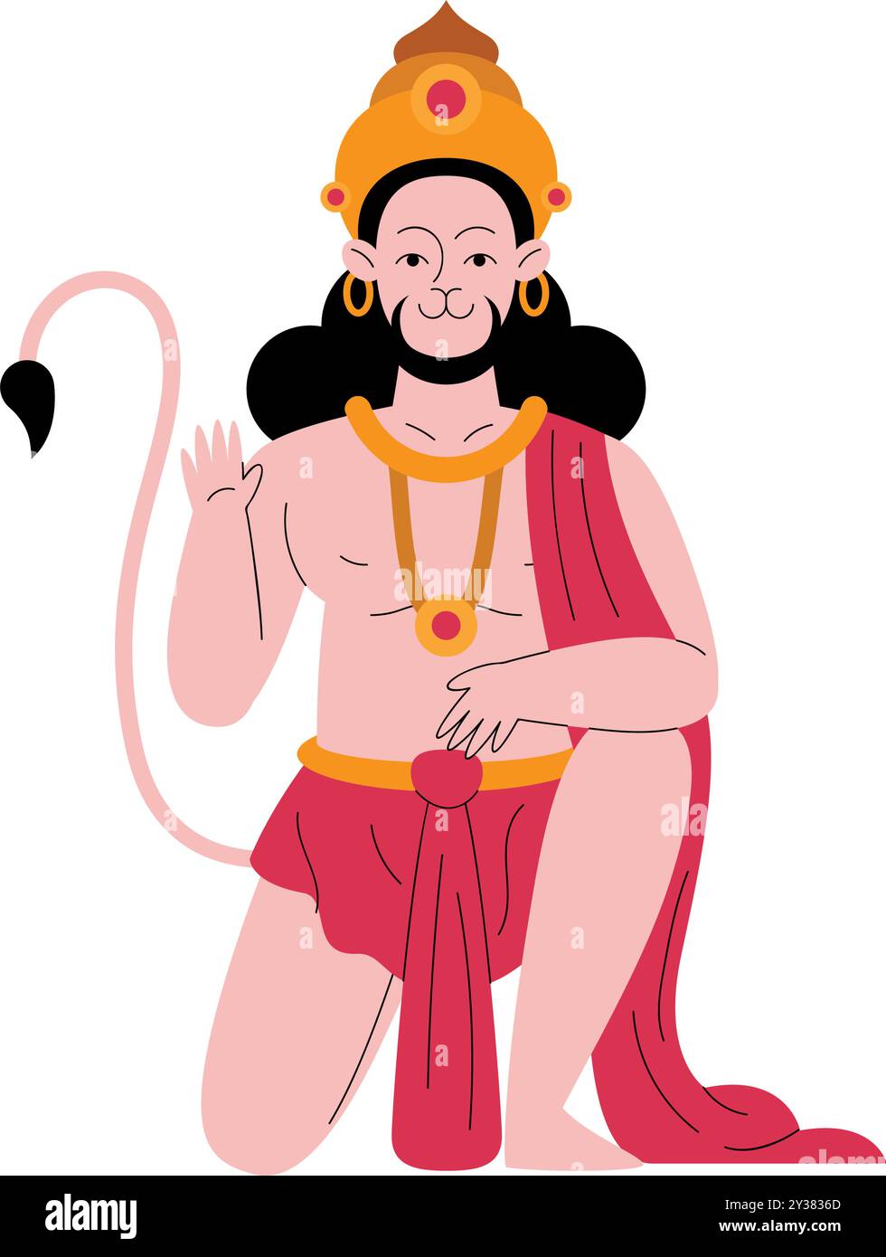 lord hanuman religious of india isolated Stock Vector Image & Art - Alamy
