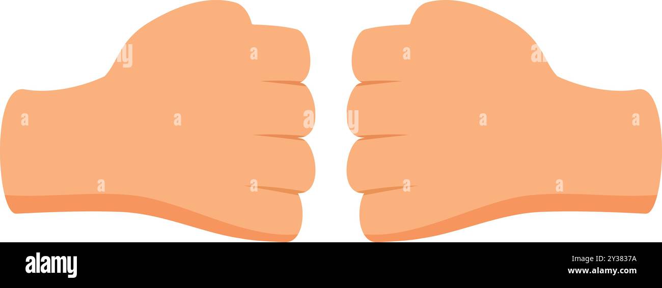 Two hands are touching each other in a fist bump, a gesture of unity ...