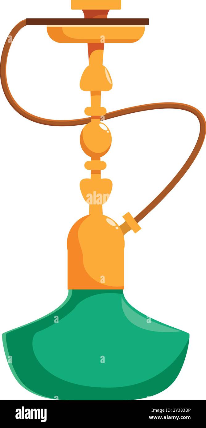 Traditional middle eastern smoking apparatus made of metal and glass is ...