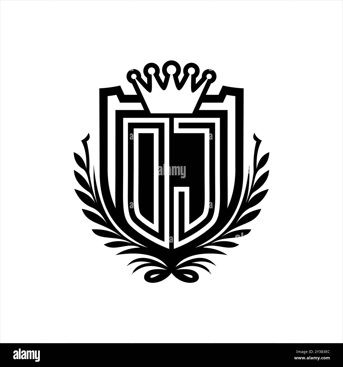 Dj vector logo design template hi-res stock photography and images - Alamy