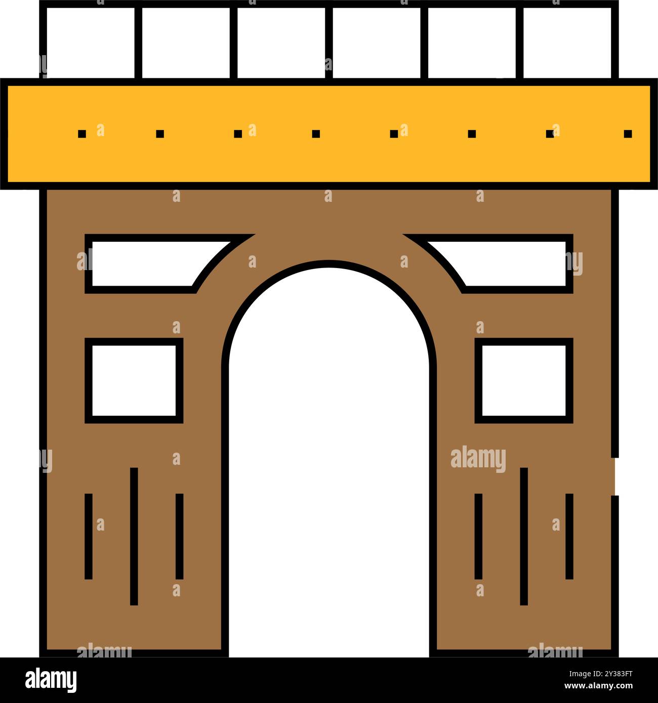 arch construction icon color illustration Stock Vector Image & Art - Alamy