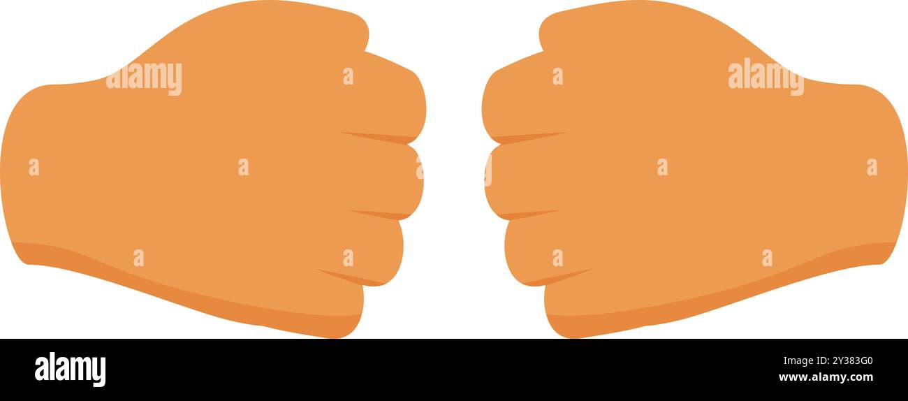 Two hands making a fist bump gesture, a friendly greeting or ...