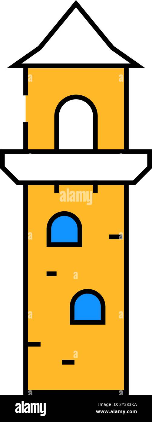 lookout tower icon color illustration Stock Vector Image & Art - Alamy