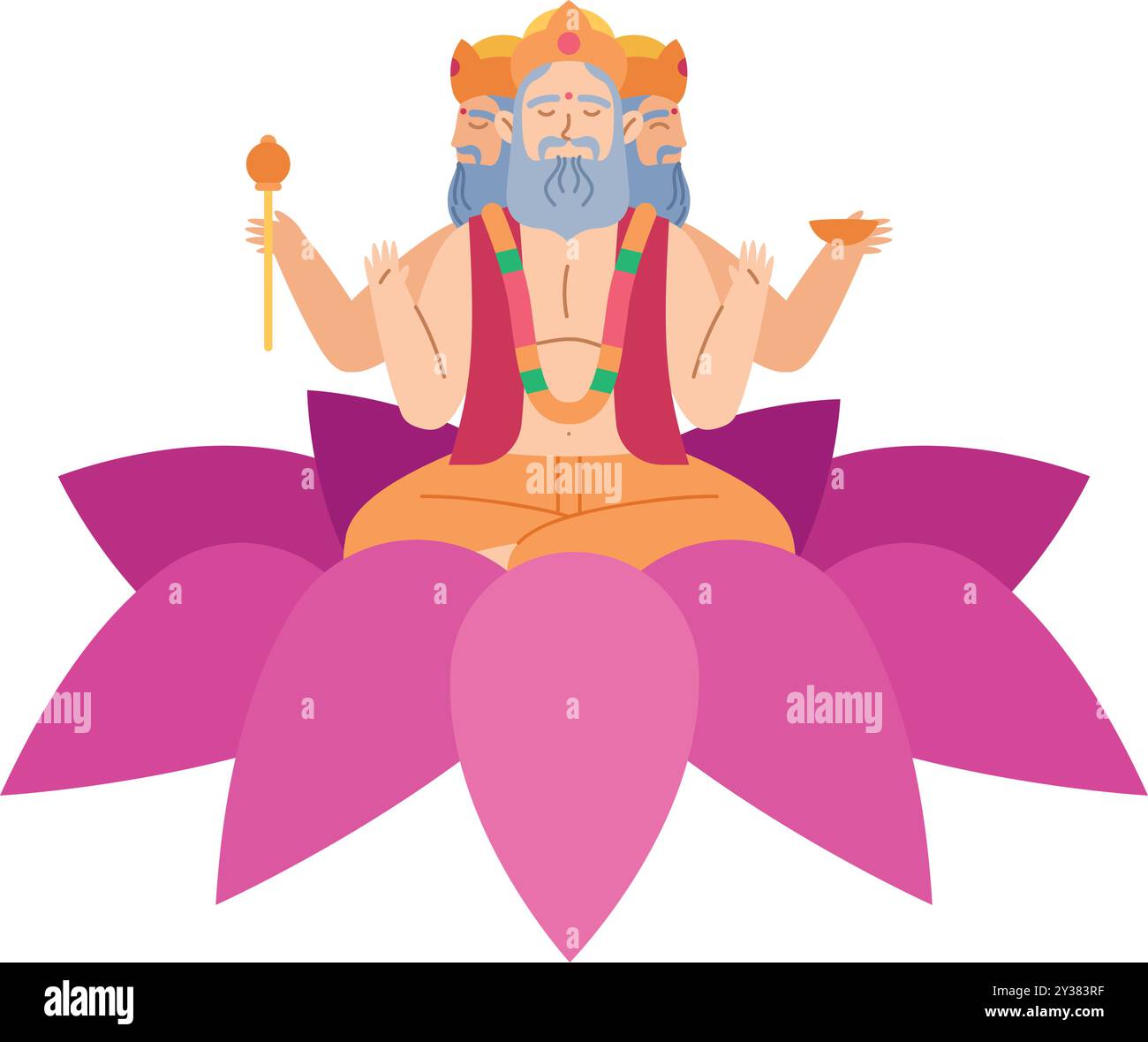 Brahma on lotus hi-res stock photography and images - Alamy