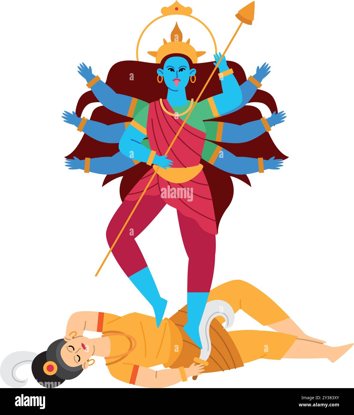 Goddess Kali Maa Divine Mother Isolated Stock Vector Image And Art Alamy