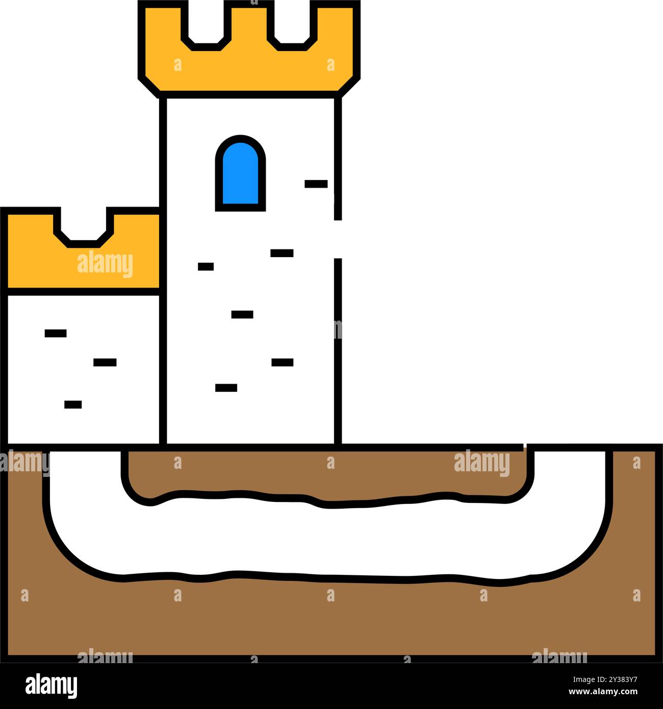 secret tunnel of castle icon color illustration Stock Vector Image ...