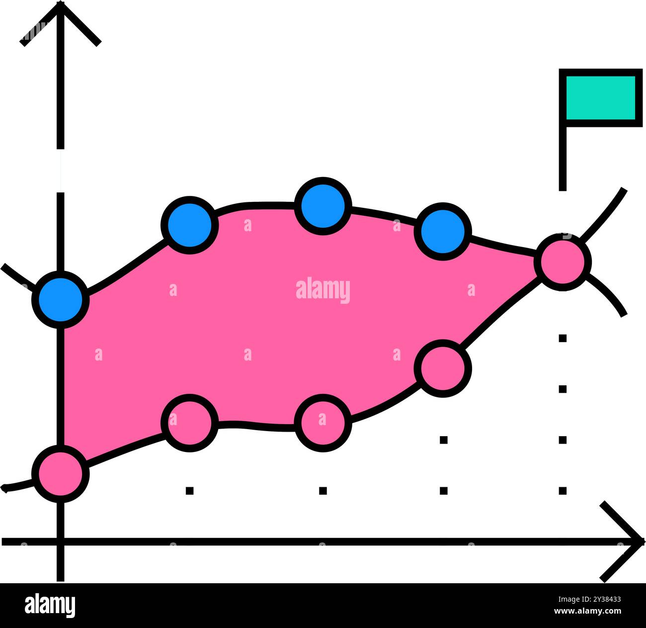 statistical data analysis icon color illustration Stock Vector Image ...