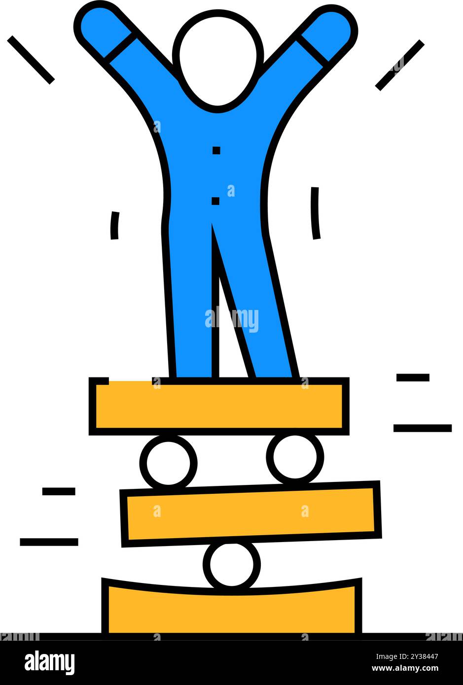 acrobat balancing icon color illustration Stock Vector Image & Art - Alamy