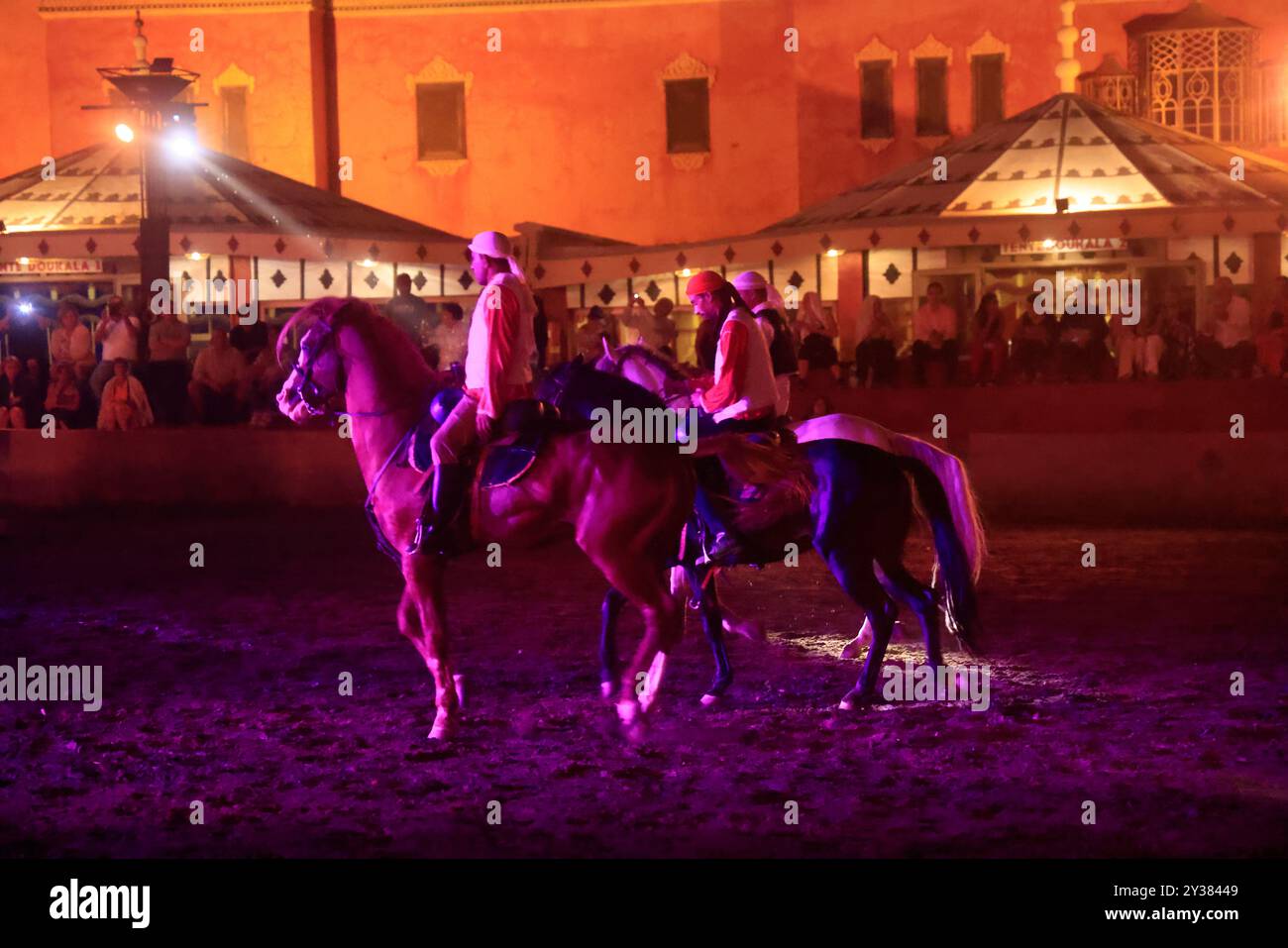Fantasia show at the famous restaurant “Chez Ali” in Marrakech ...