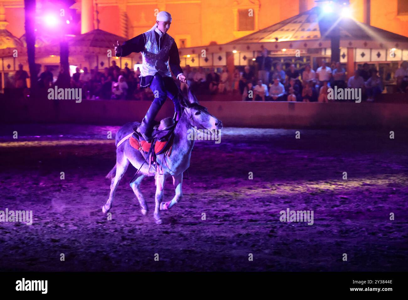 Fantasia show at the famous restaurant “Chez Ali” in Marrakech ...