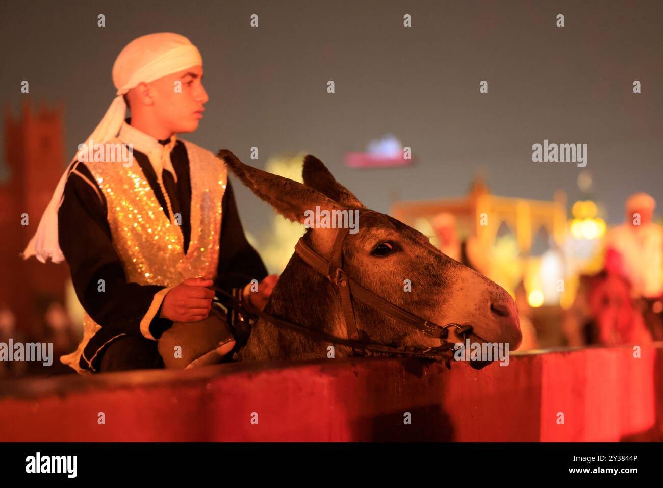 Fantasia show at the famous restaurant “Chez Ali” in Marrakech ...