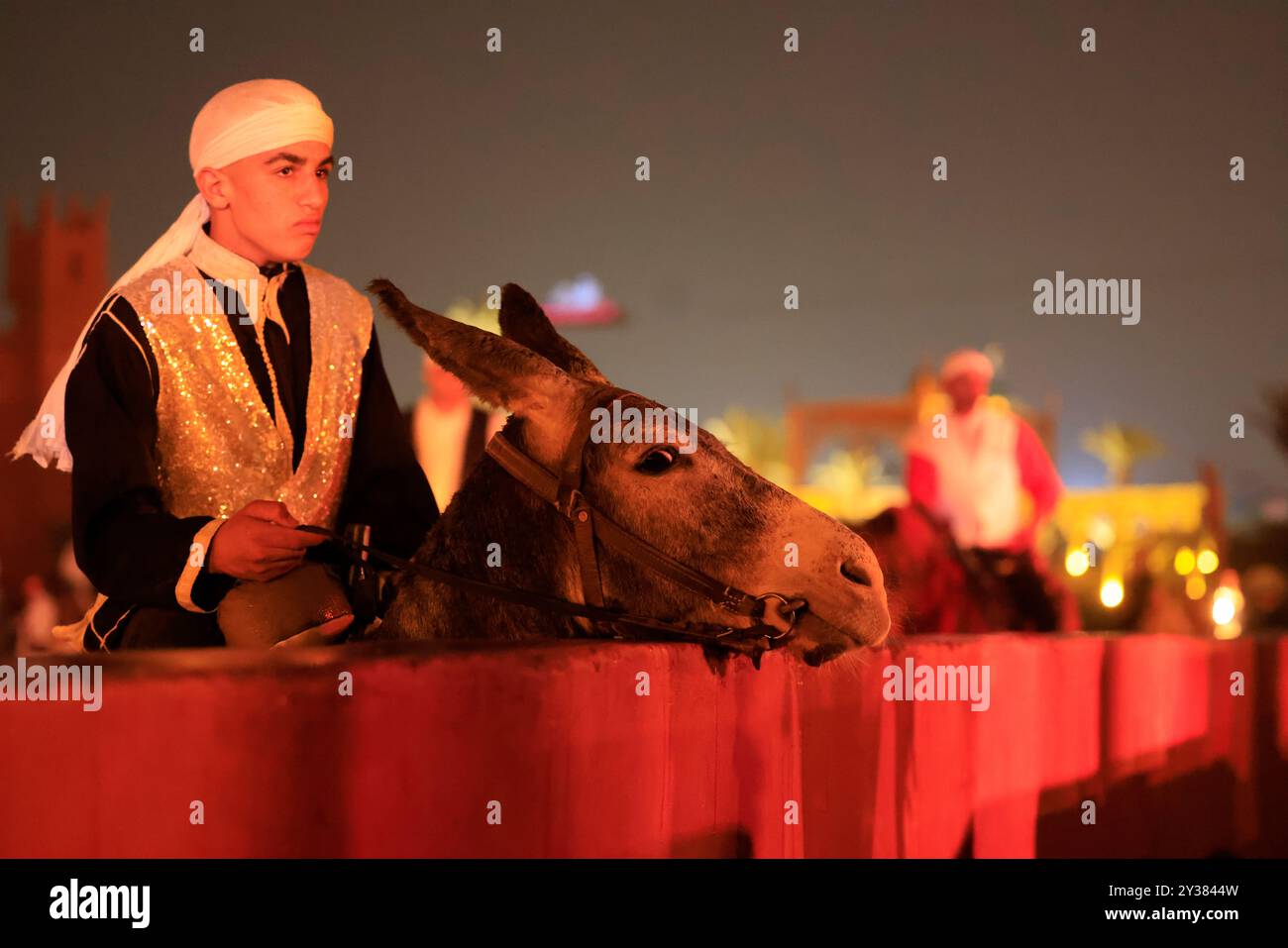 Fantasia show at the famous restaurant “Chez Ali” in Marrakech ...