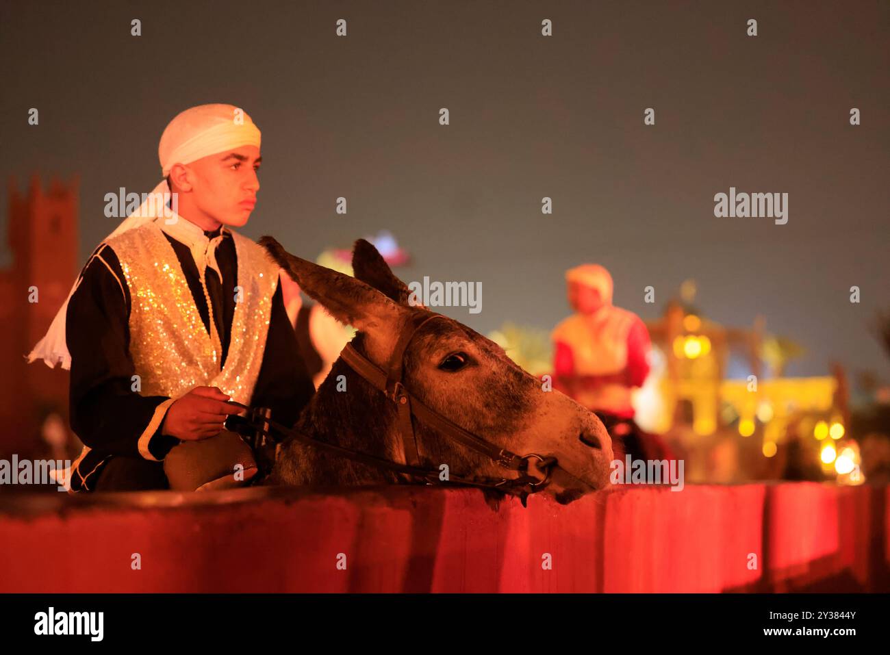 Fantasia show at the famous restaurant “Chez Ali” in Marrakech ...