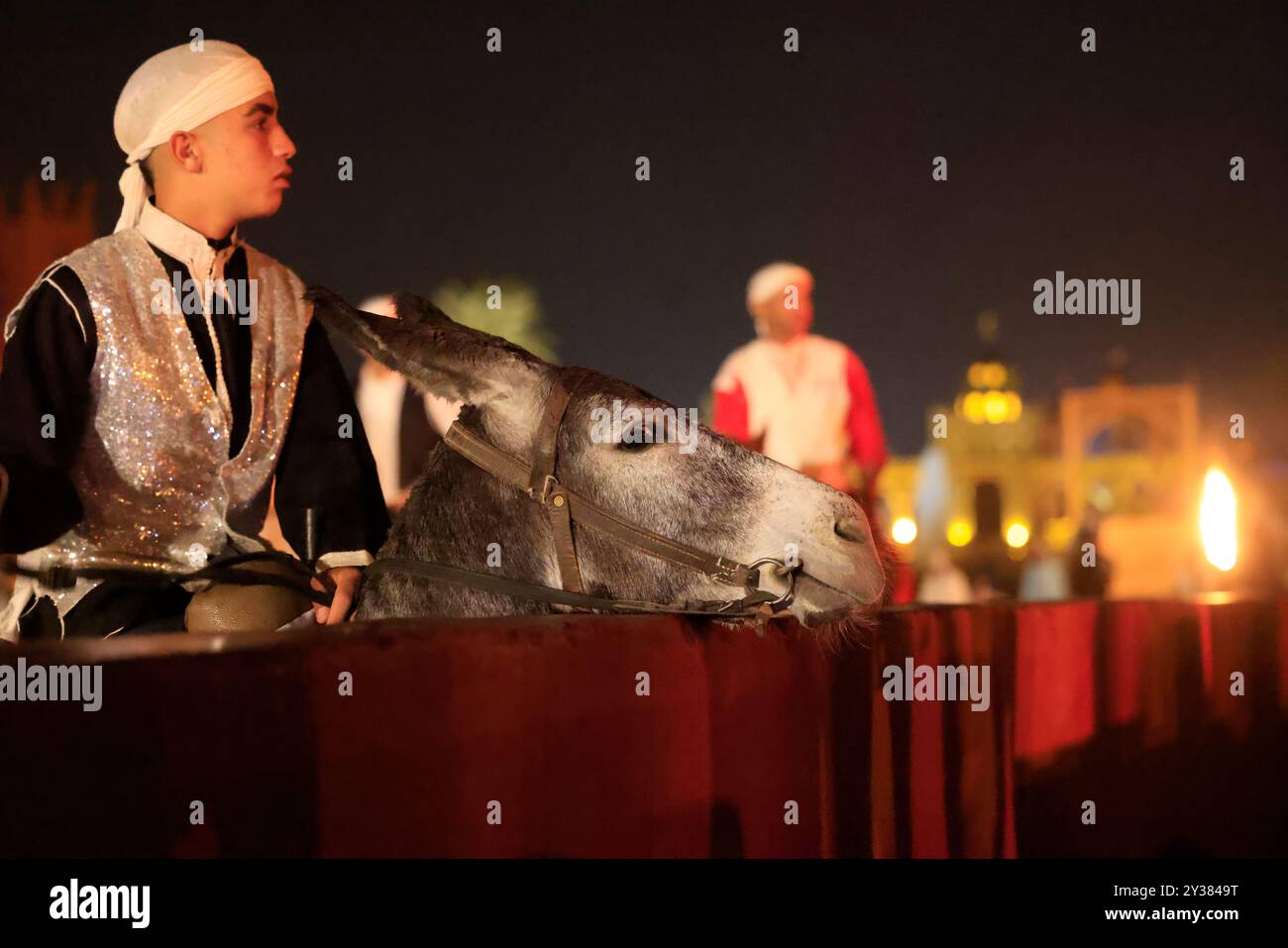 Fantasia show at the famous restaurant “Chez Ali” in Marrakech ...