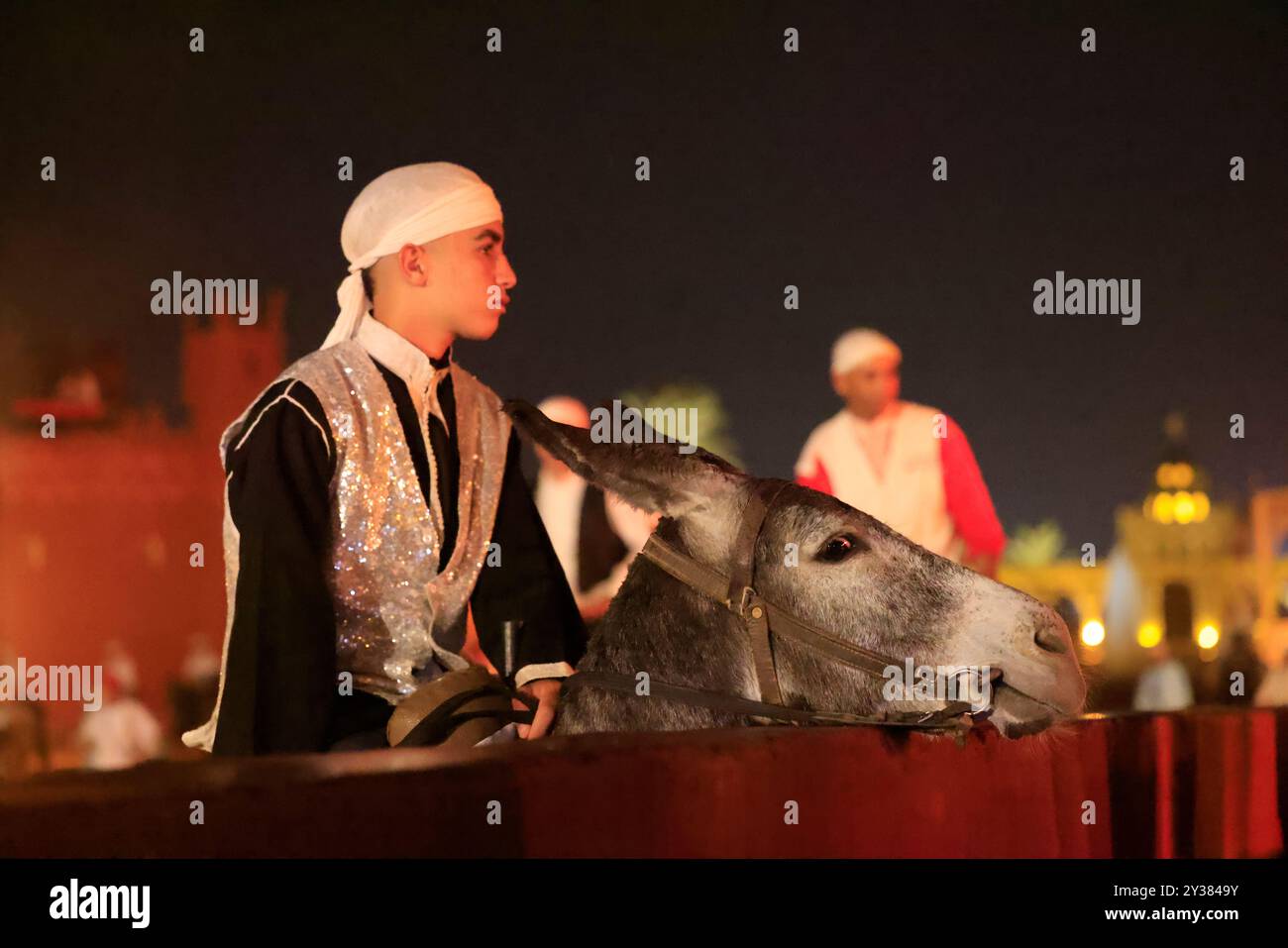 Fantasia show at the famous restaurant “Chez Ali” in Marrakech ...