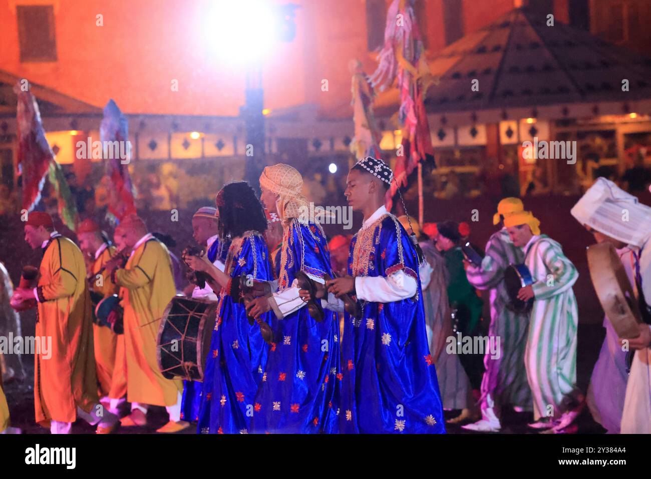 Fantasia show at the famous restaurant “Chez Ali” in Marrakech ...