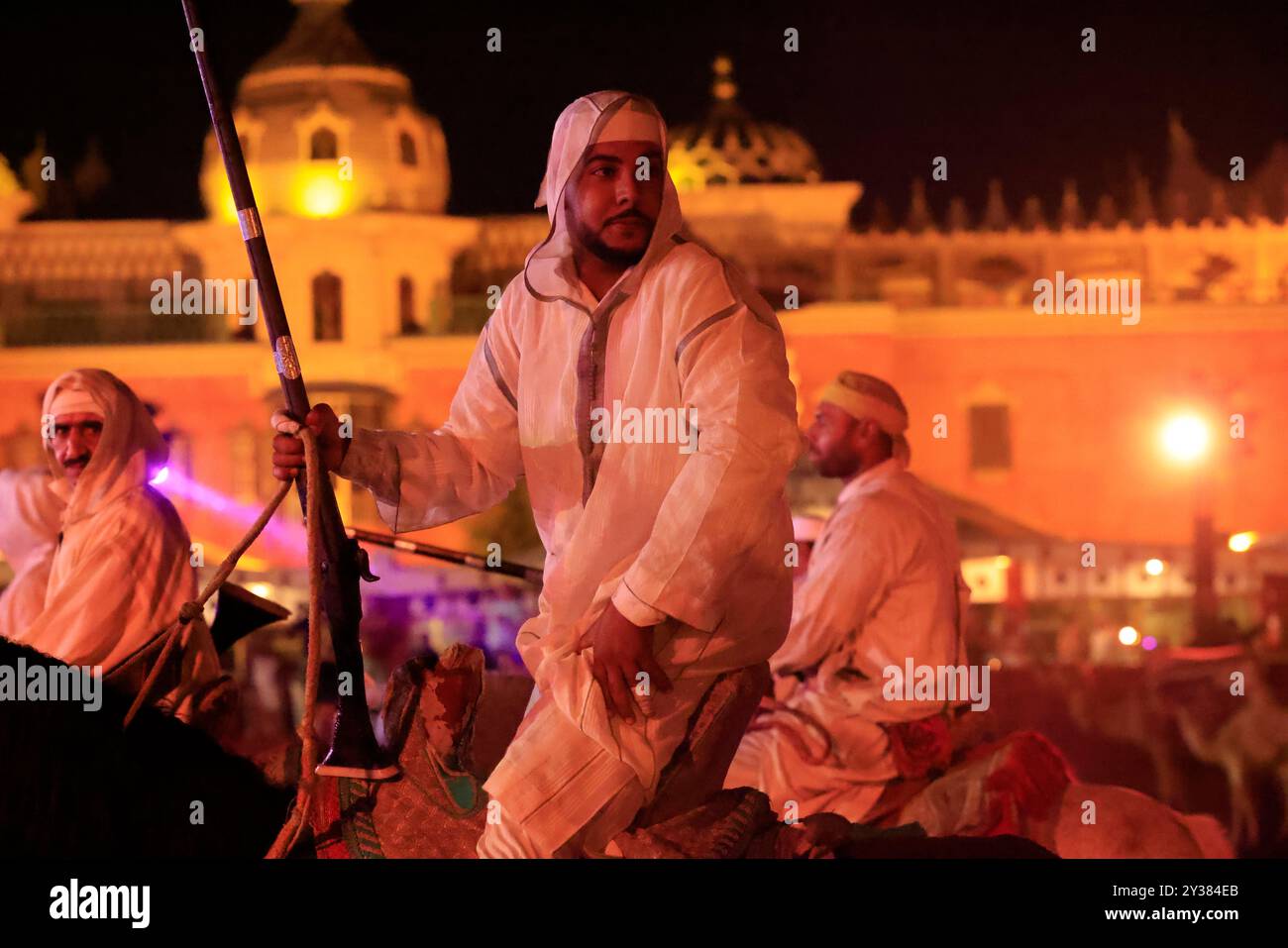 Fantasia show at the famous restaurant “Chez Ali” in Marrakech ...