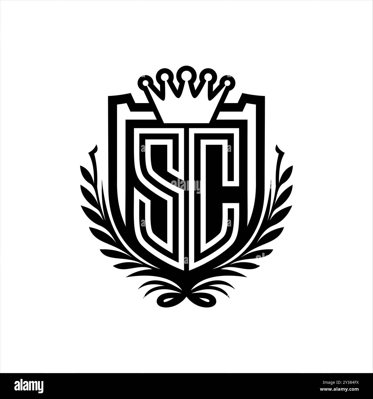 Initial sc logo Black and White Stock Photos & Images - Alamy
