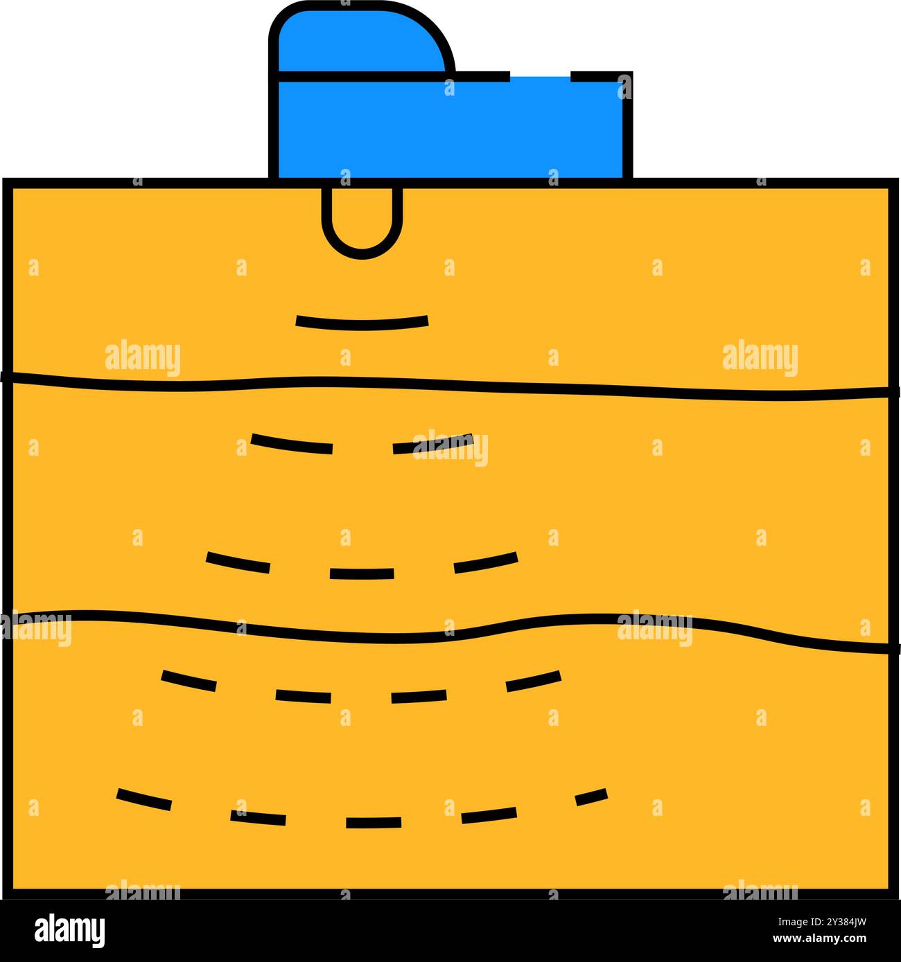 georadar scanning earth icon color illustration Stock Vector Image ...