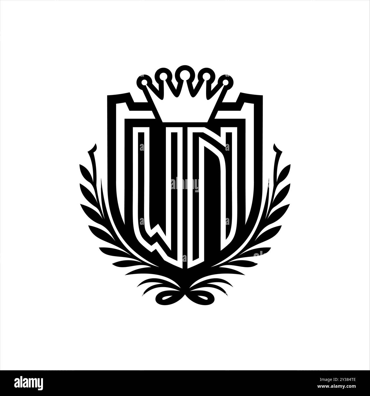 Wn letter logo hi-res stock photography and images - Alamy