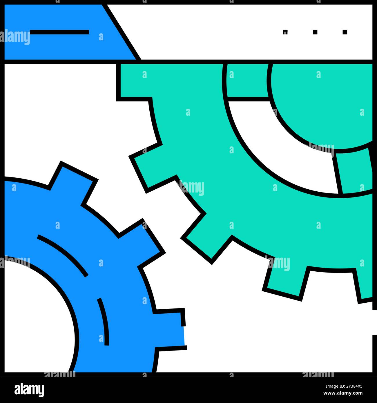 settings and seo optimization working mechanism icon color illustration ... settings and seo optimization working mechanism icon color illustration ...