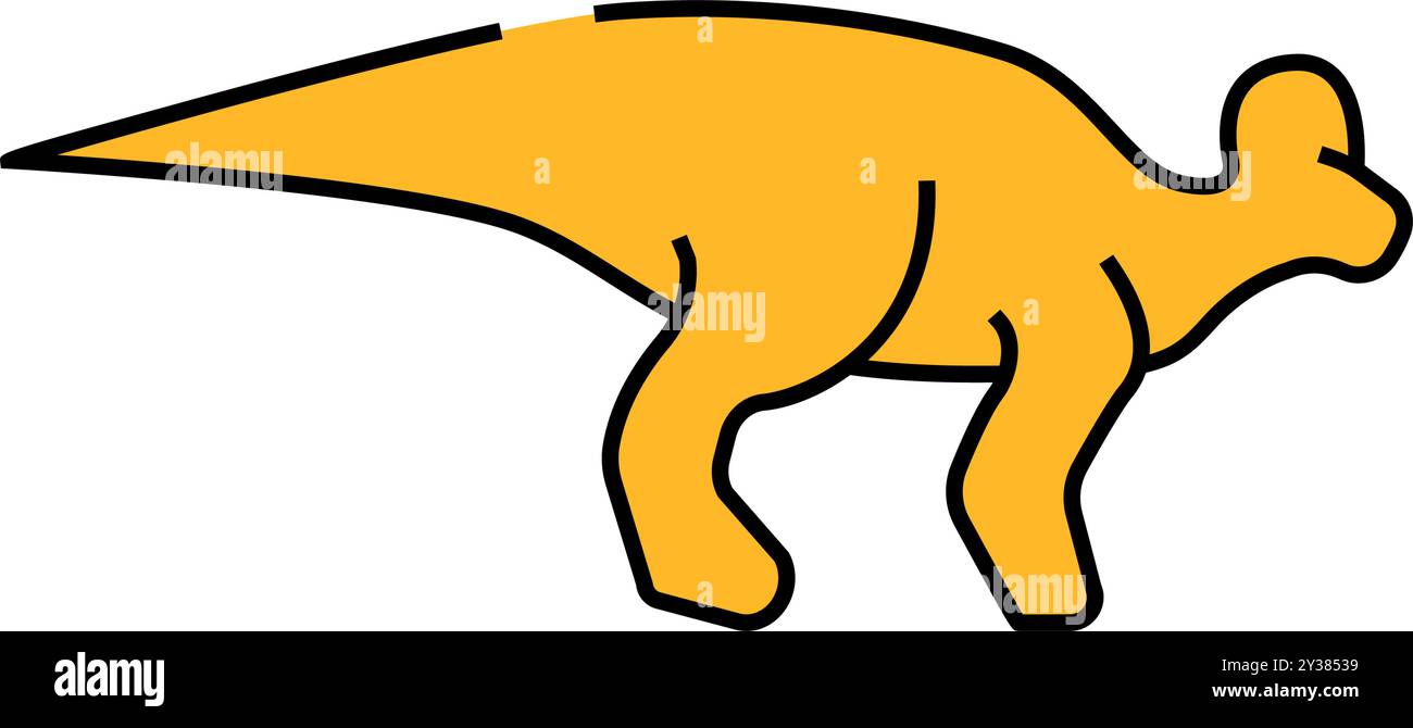 lambeosaurus dinosaur sign icon color illustration Stock Vector Image & Art - Alamy