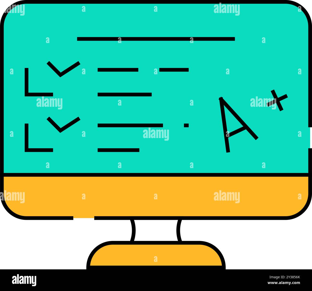 electronic test result icon color illustration Stock Vector Image & Art ...